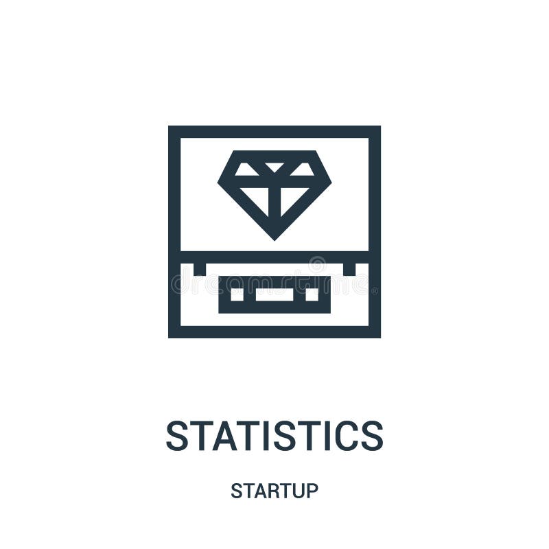 Statistics Icon Vector From Startup Collection Thin Line Statistics Outline Icon Vector