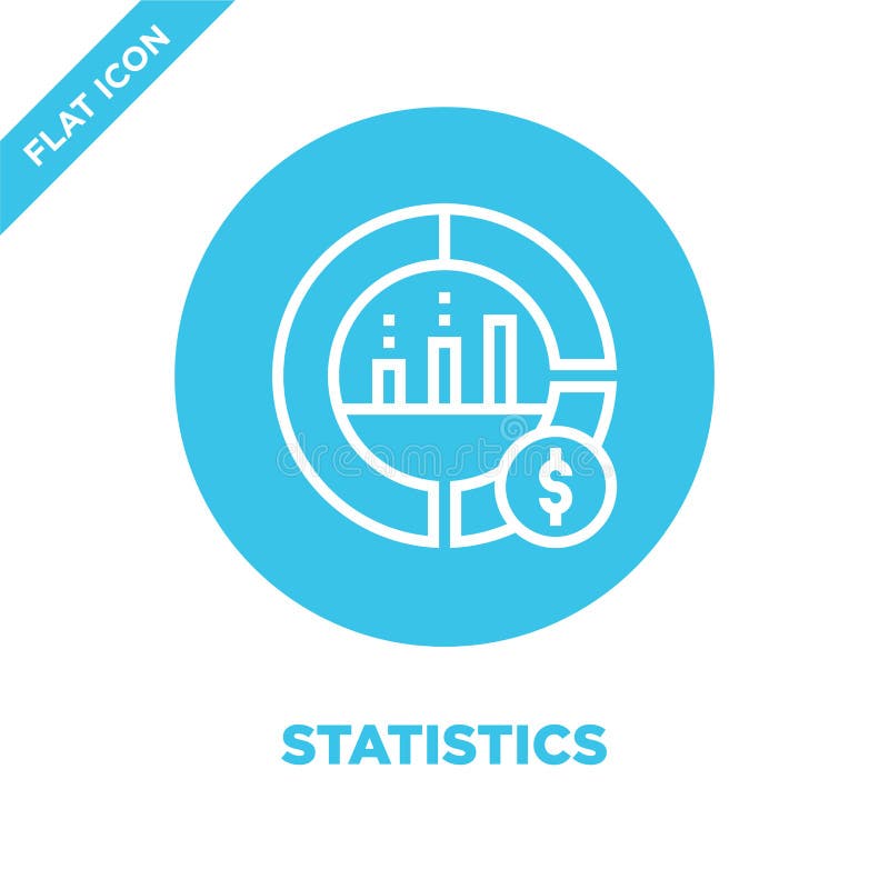 Statistics Icon Vector from Digital Marketing Lineart Collection. Thin ...