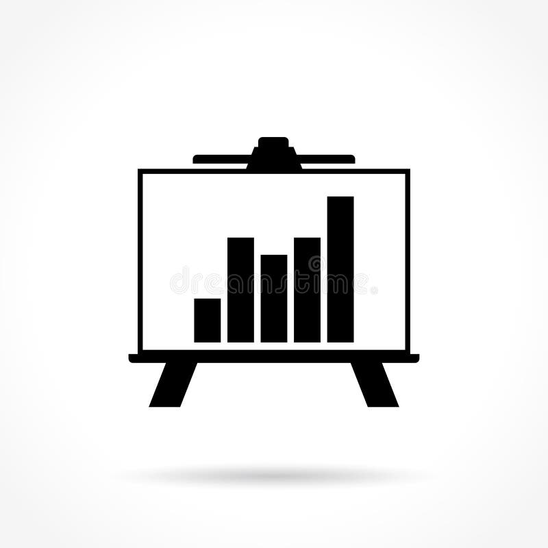Statistics Icon on White Background Stock Vector - Illustration of ...