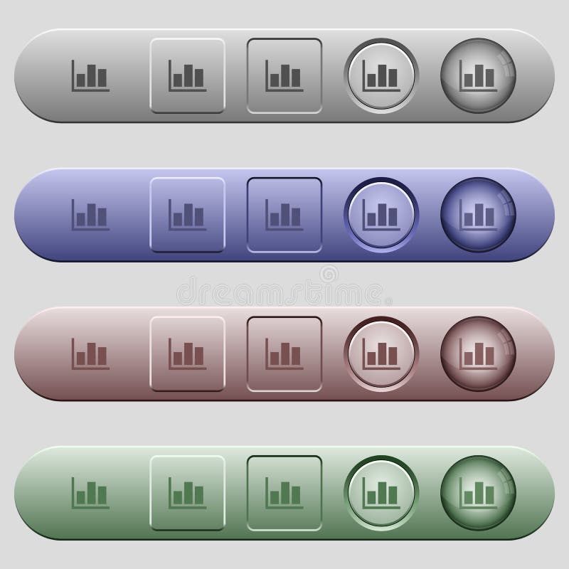 Statistics Icons on Menu Bars Stock Illustration - Illustration of ...