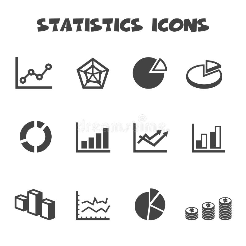 Statistics icons stock vector. Illustration of goal, icons - 40981276