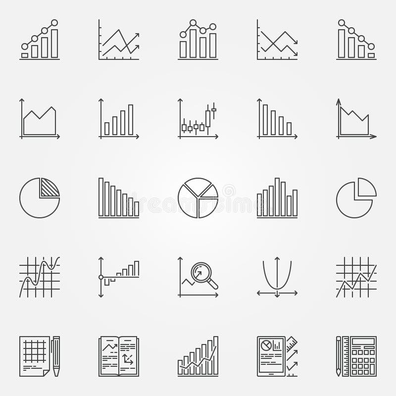 Statistics icons set stock vector. Illustration of graphic - 67896562