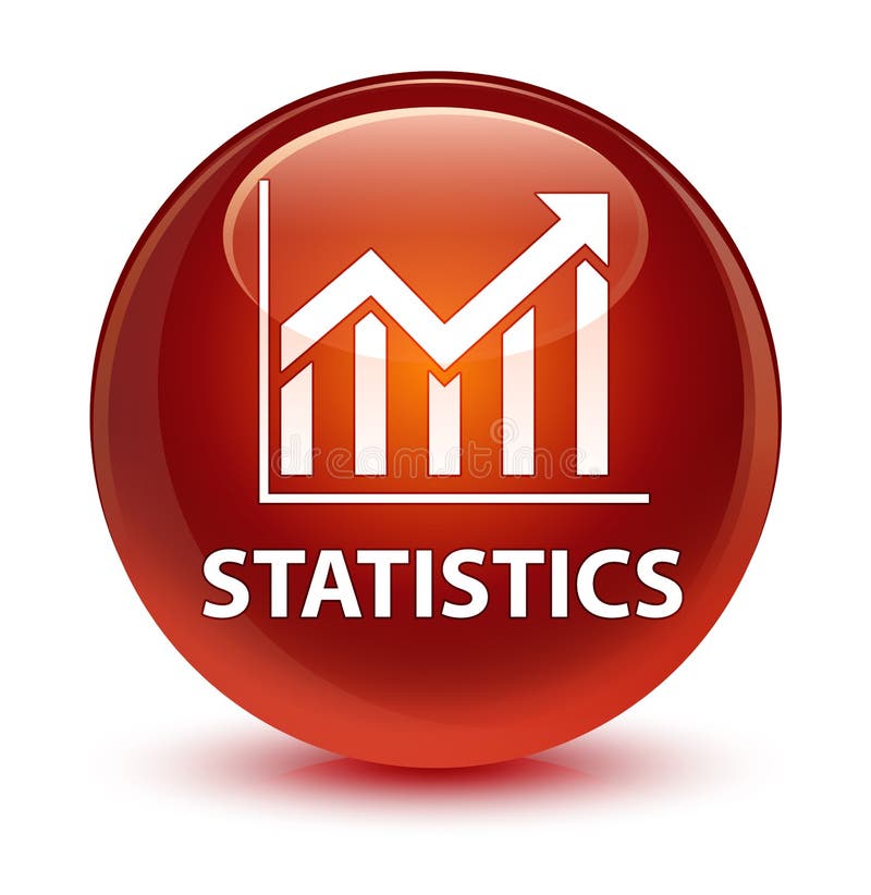 Statistics Glassy Brown Round Button Stock Illustration - Illustration ...
