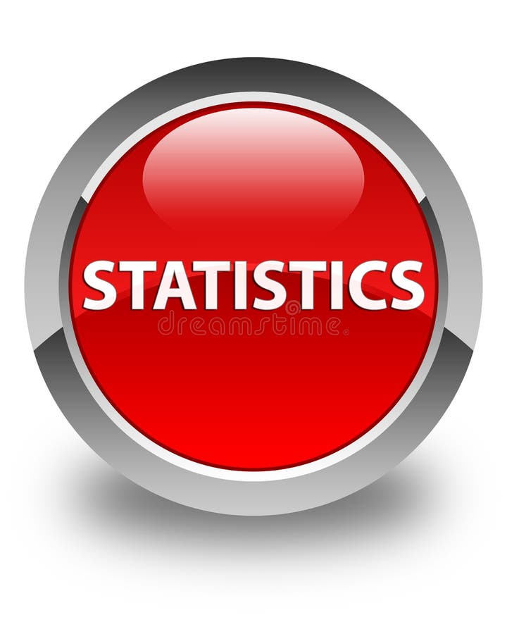 Statistics Glossy Red Round Button Stock Illustration - Illustration of ...
