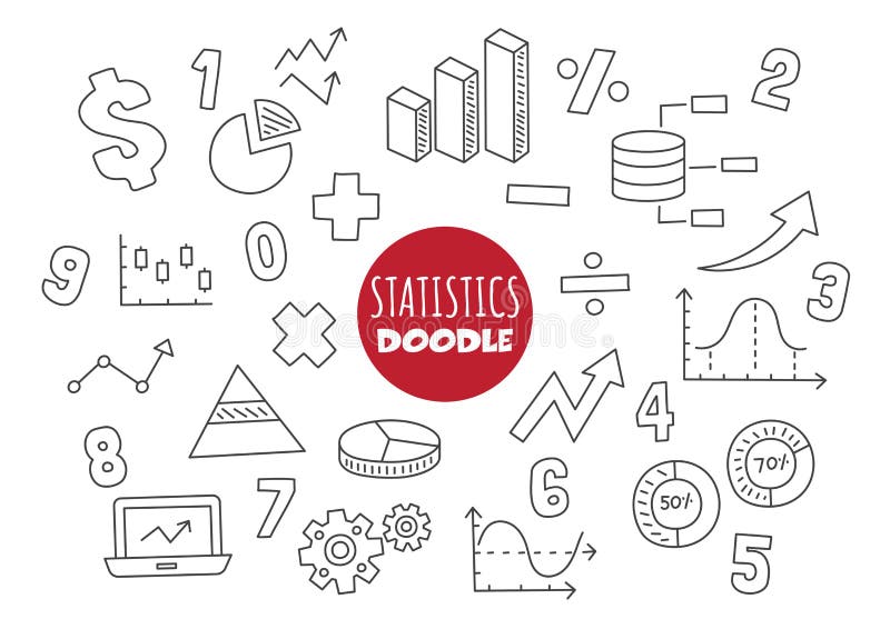 Statistics kawaii doodle stock vector. Illustration of presentation ...