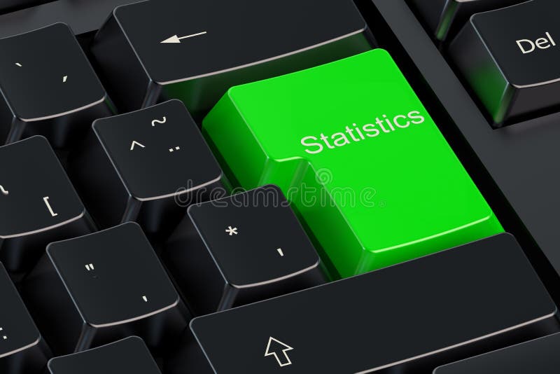 Statistics Key on the Computer Keyboard Stock Illustration ...