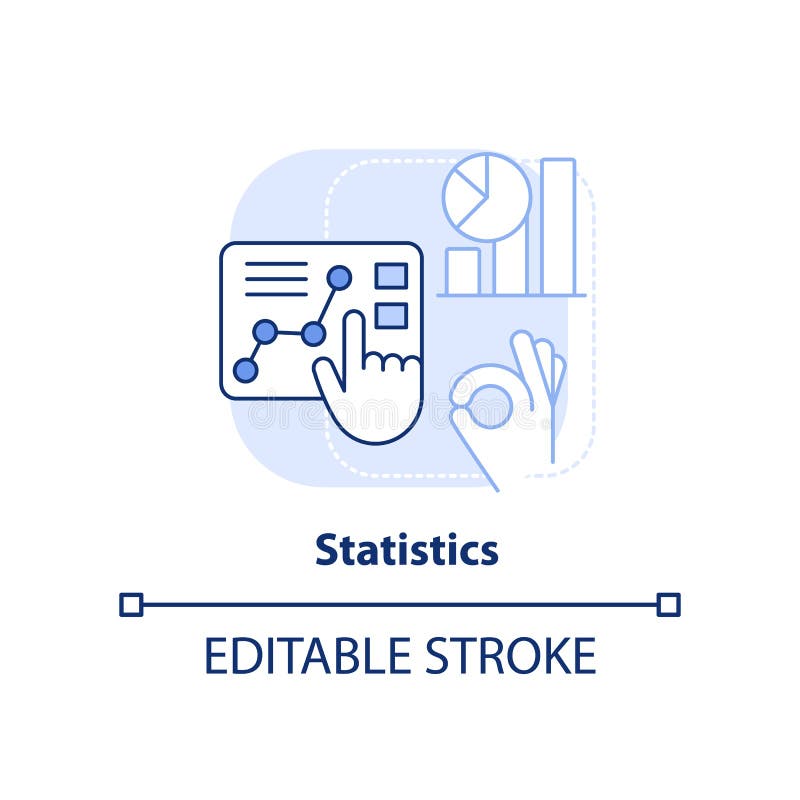 Statistics Light Blue Concept Icon Stock Vector - Illustration of ...
