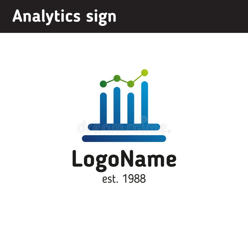 Statistics Logo Design Concept Stock Vector - Illustration of graph ...