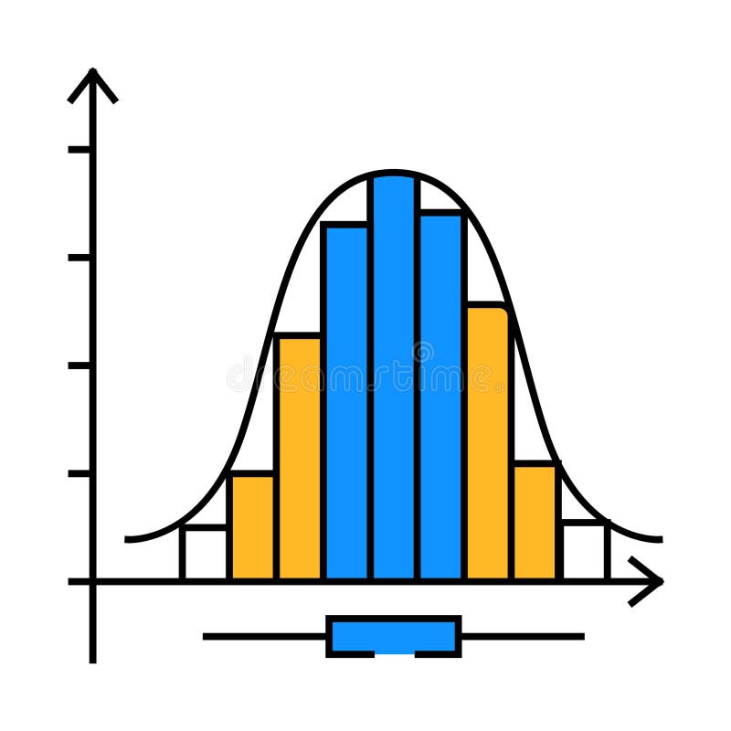 Statistics Math Science Education Icon Color Illustration Stock ...