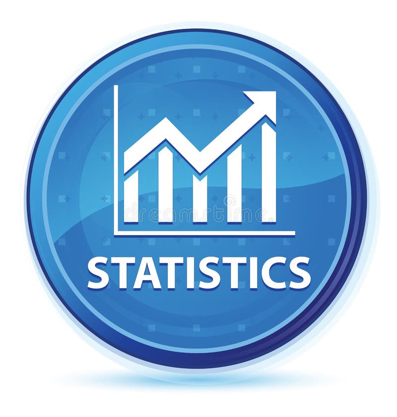 Statistics Midnight Blue Prime Round Button Stock Vector - Illustration ...