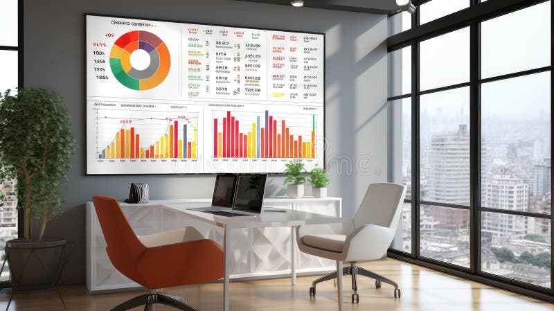 Statistics Office Infographic Stock Illustration - Illustration of ...
