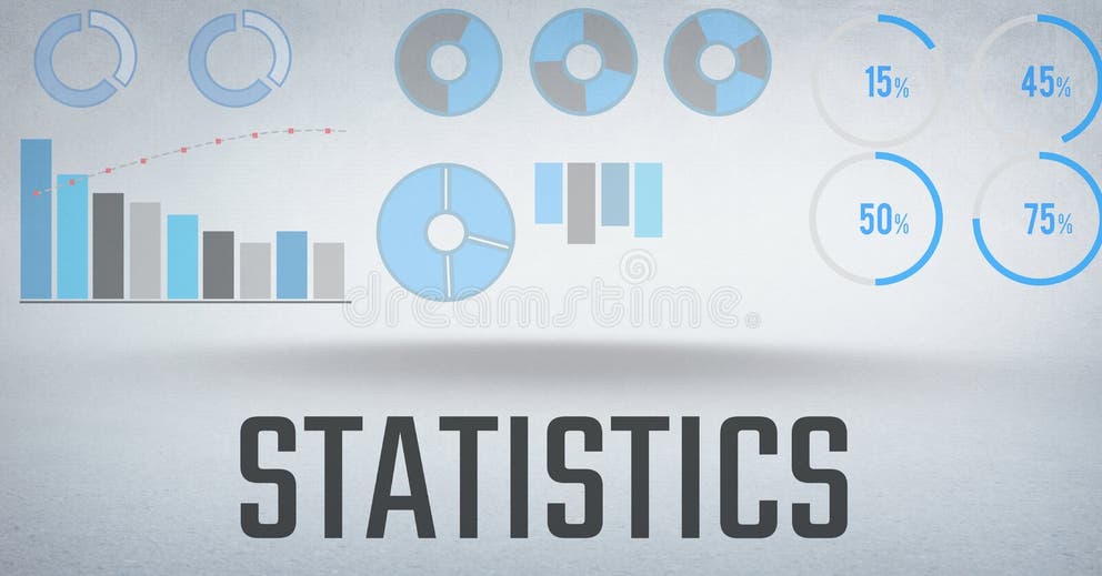 Statistics Performance Charts with Bright Background Stock Illustration ...