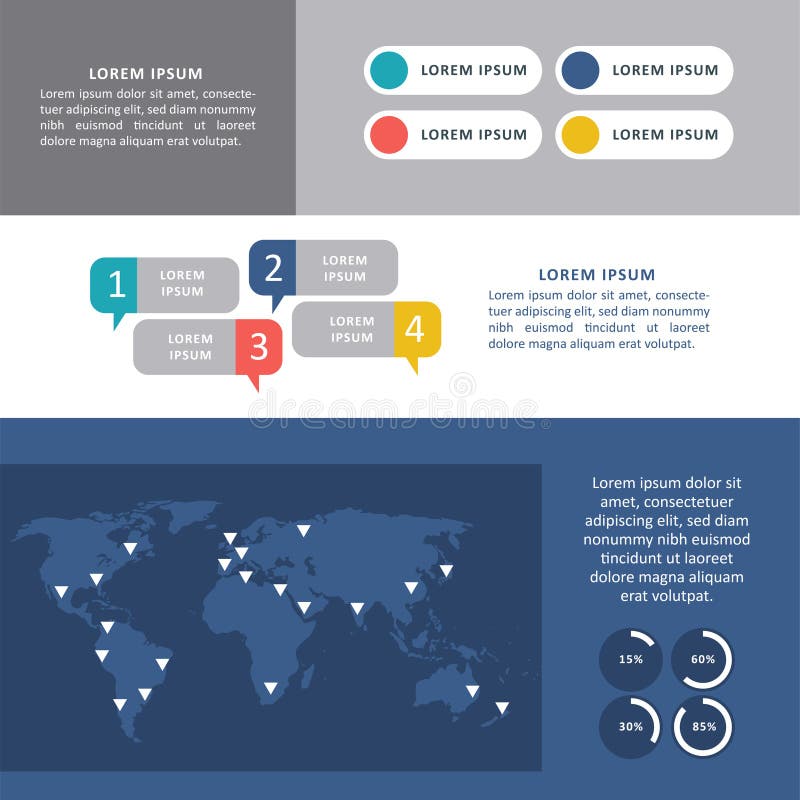 Statistics Planet Infographic Template Stock Vector - Illustration of ...