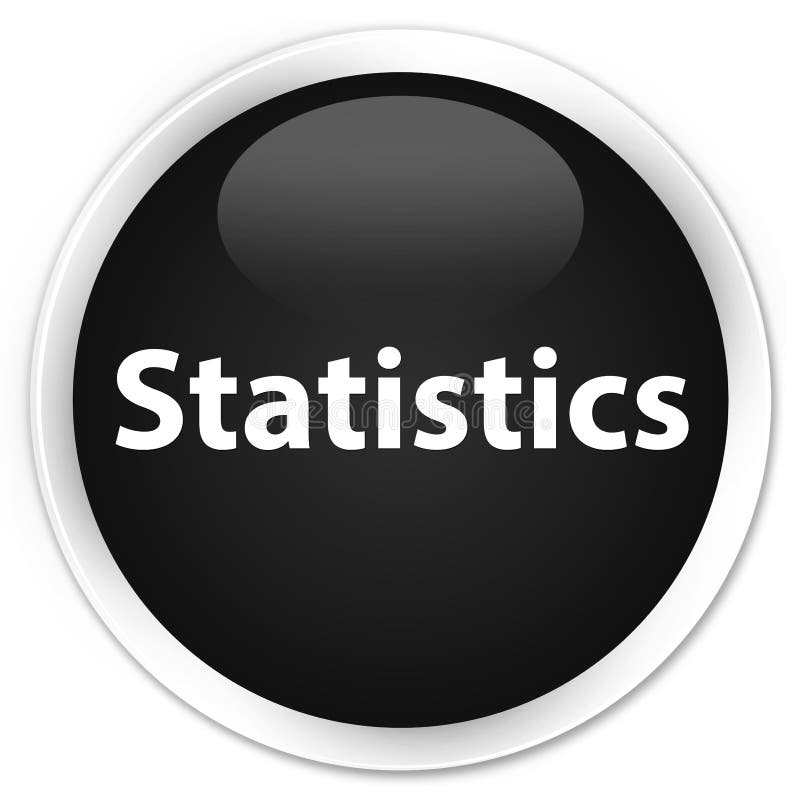 Statistics Premium Black Round Button Stock Illustration - Illustration ...