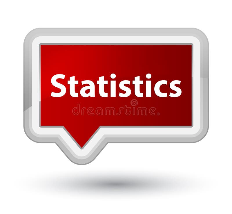 Statistics Prime Red Banner Button Stock Illustration - Illustration of ...