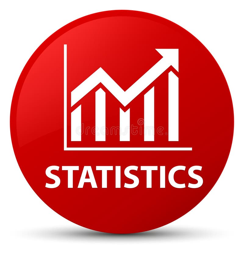 Statistics Red Round Button Stock Illustration - Illustration of ...