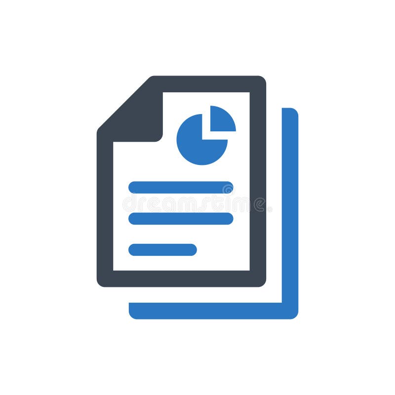 Statistics report icon stock vector. Illustration of documents - 223751320