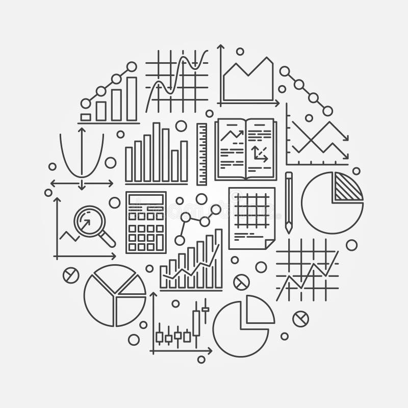 Statistics Round Vector Illustration Stock Vector - Illustration of ... Statistics Round Vector Illustration Stock Vector - Illustration of ...