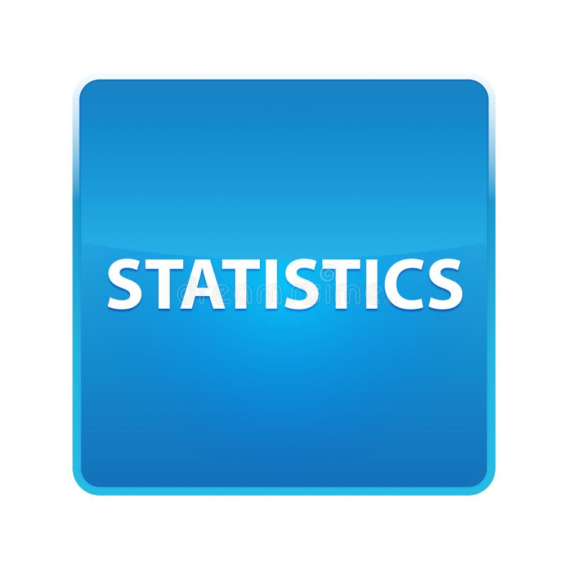 Statistics Shiny Blue Square Button Stock Illustration - Illustration ...