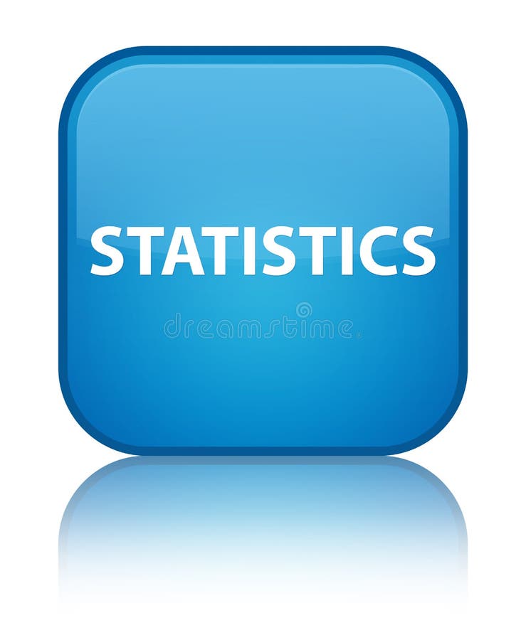 Statistics Special Cyan Blue Square Button Stock Illustration ...