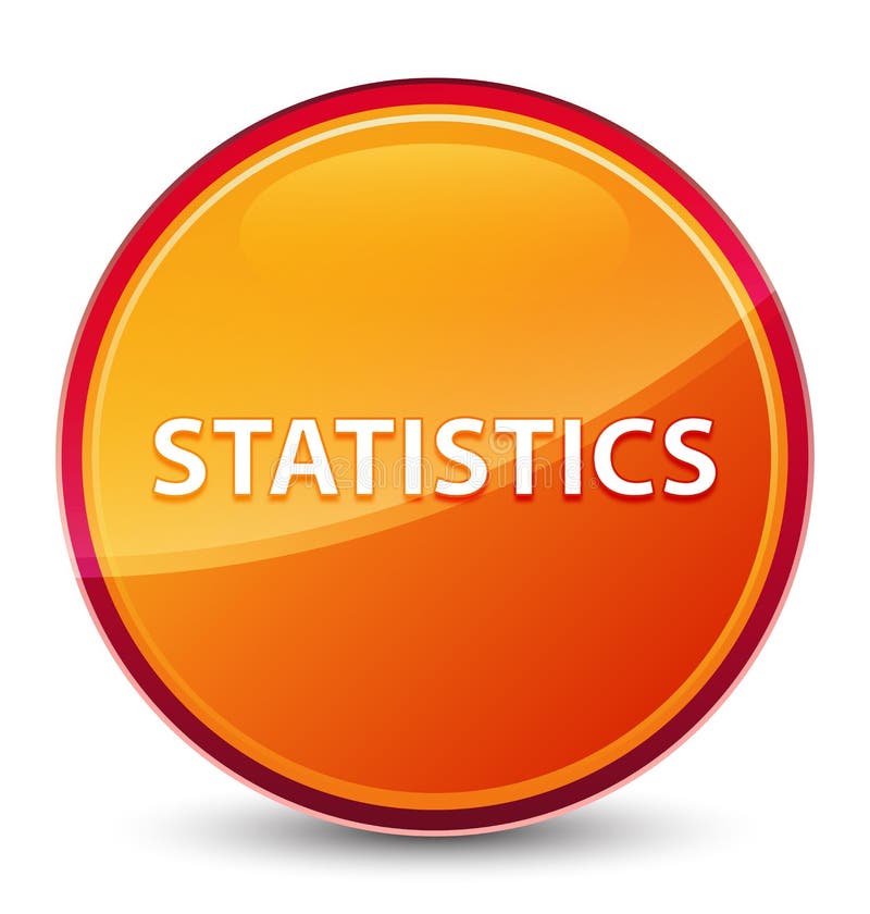 Statistics Special Glassy Orange Round Button Stock Illustration ...