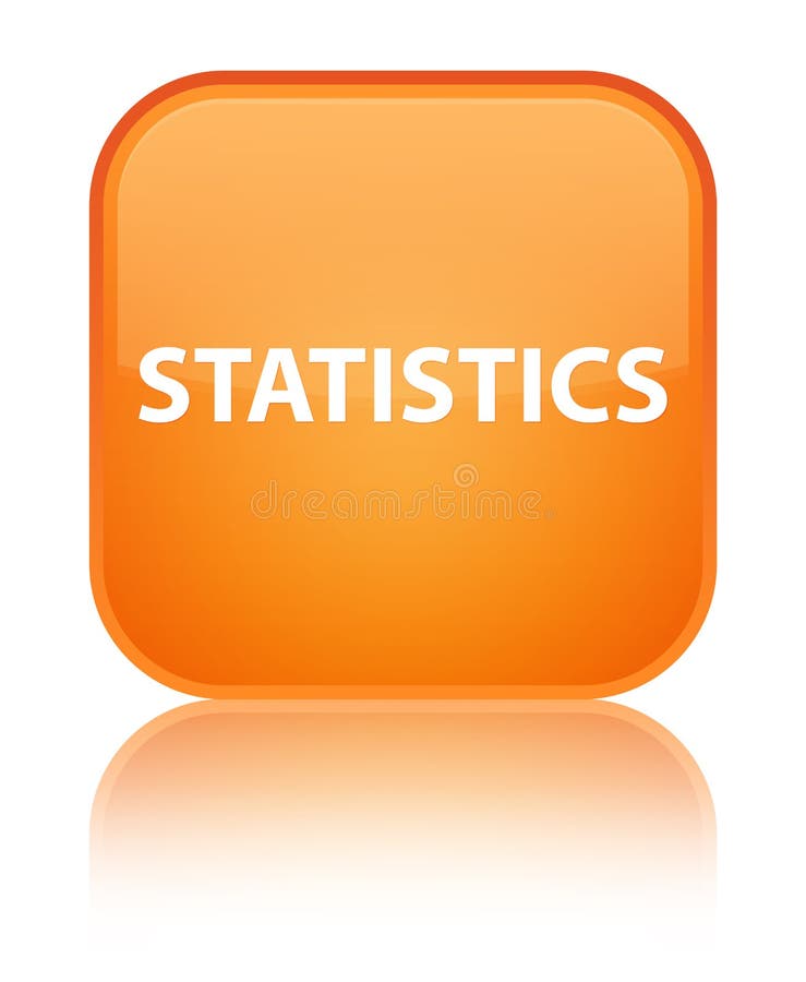 Statistics Special Orange Square Button Stock Illustration ...