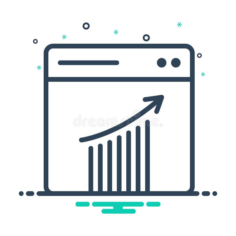 Black Mix Icon for Statistics, Analytics and Report Stock Vector ...