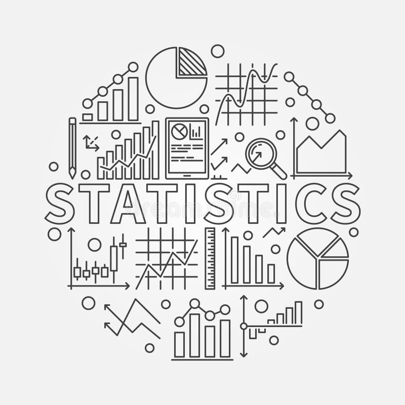 Statistics Subject Illustration Stock Vector - Illustration of analysis ...