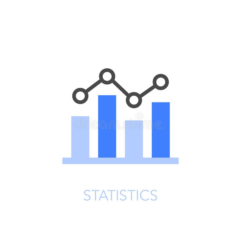 Statistics Symbol with a Simple Stylized Chart Stock Vector ...