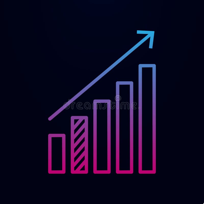 Statistics Up Arrow Nolan Icon. Simple Thin Line, Outline Vector of ...