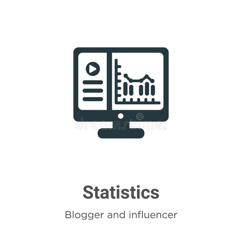 Statistics Vector Icon on White Background. Flat Vector Statistics Icon ...