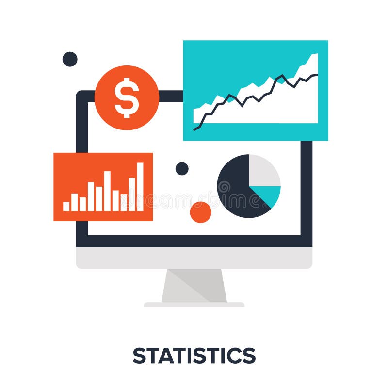 Statistics Vector Illustration Concept Stock Vector - Illustration of ...