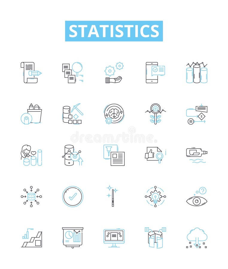 Statistics Vector Line Icons Set. Statistic, Analytics, Data, Variables ...