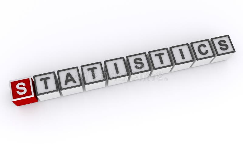 Statistics Word Block on White Stock Illustration - Illustration of ...