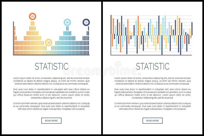Statistik-Diagramme Mit Wachsenden Diagrammen Und Leuten Vektor ...