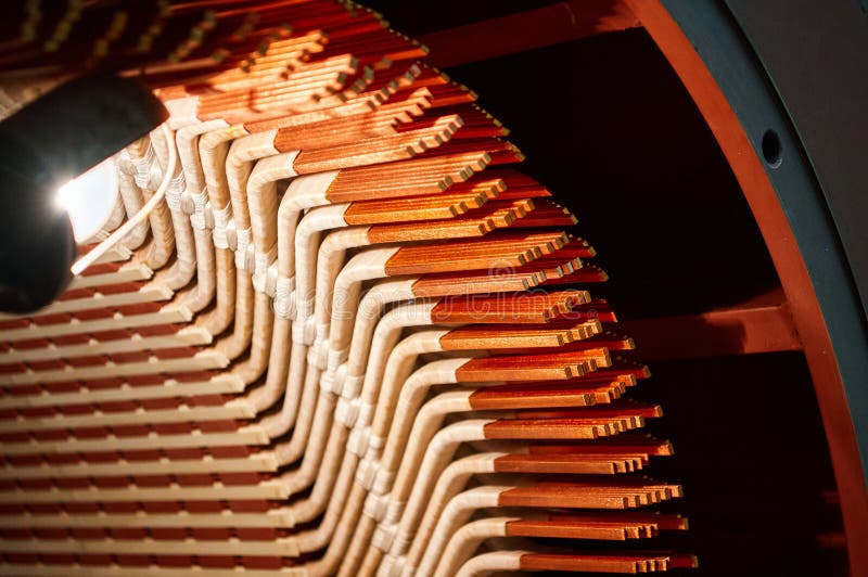 The Stator of an Industrial Electric Motor in the Process of Being ...