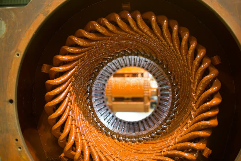Stator Van Een Grote Elektrische Motor Stock Afbeelding - Image of ...