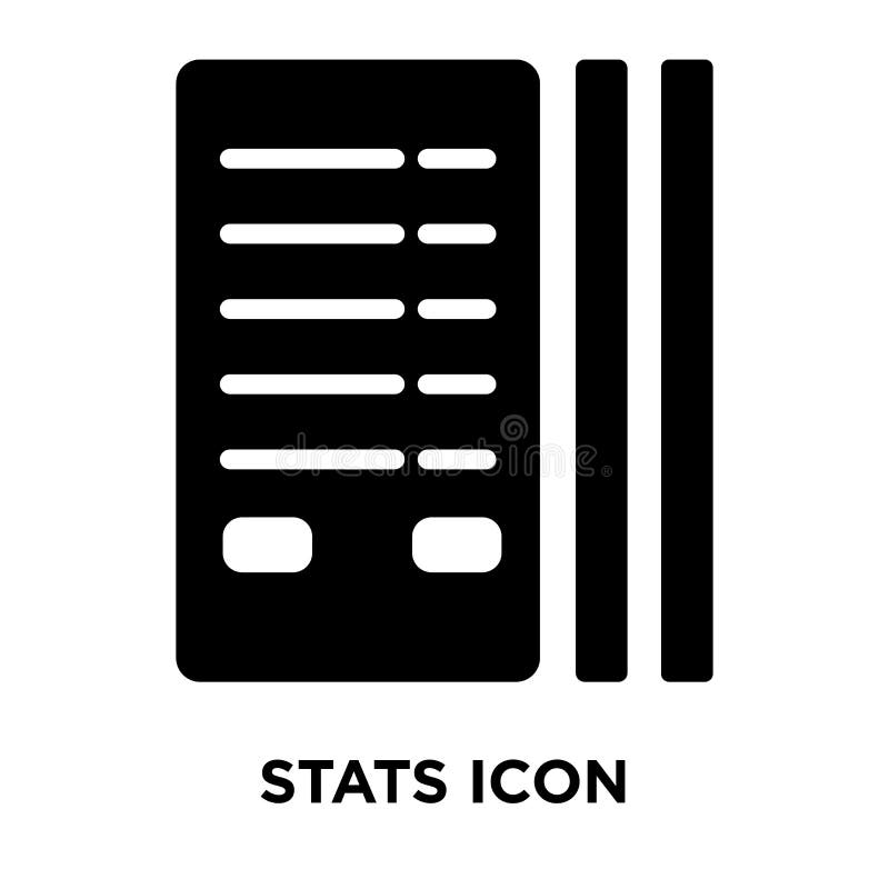 Stats Icon Vector Sign and Symbol Isolated on White Background, Stats ...