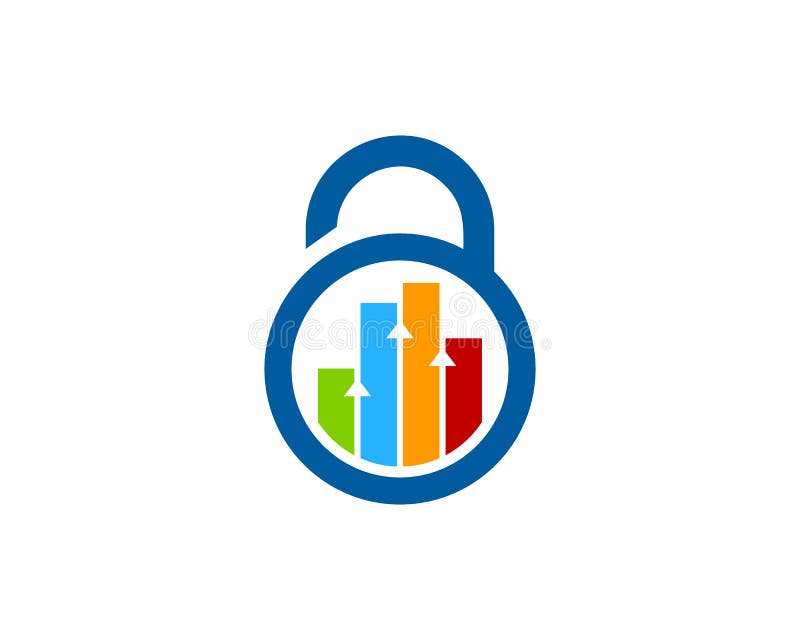 Report Icon With Padlock Sign. Report Icon And Security, Protection ...