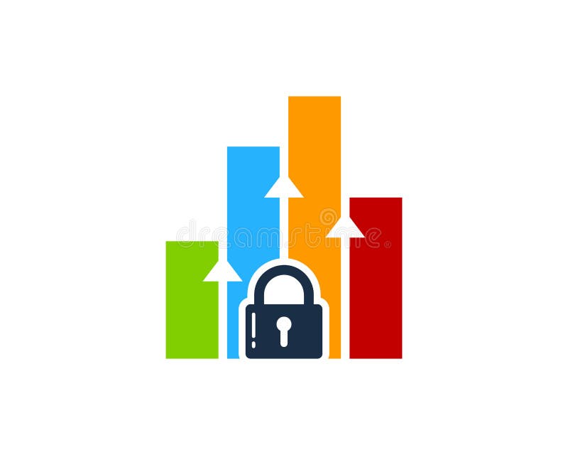 Stats Report Security Icon Logo Design Element Stock Vector ...