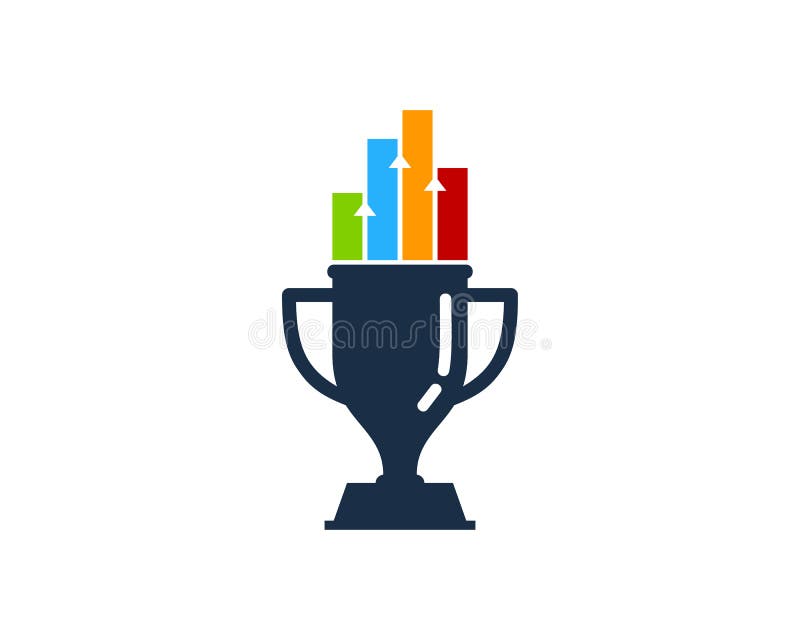 Stats Report Trophy Icon Logo Design Element Stock Vector ...