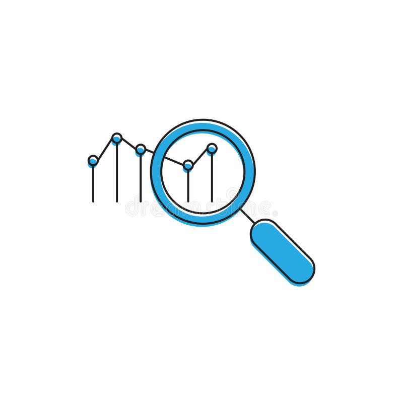 Stats View Vector Icon Symbol Isolated on White Background Stock Vector ...