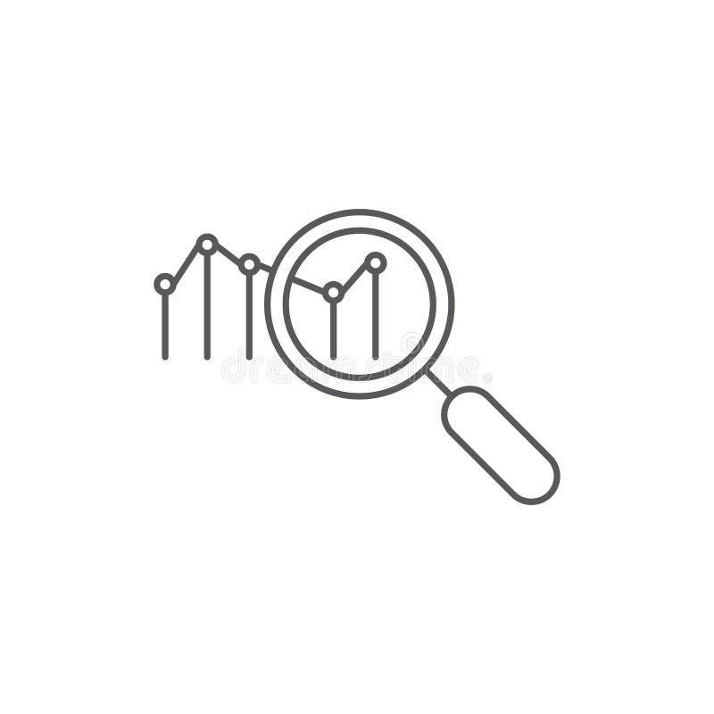 Stats View Vector Icon Symbol Isolated on White Background Stock Vector ...