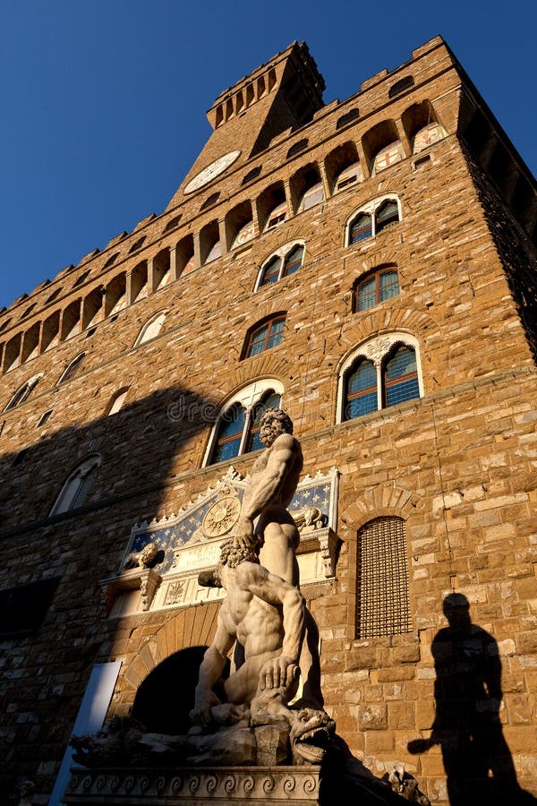 Statua David Michelangelo, Palazzo Vecchio, Firenze, Italia Fotografia ...