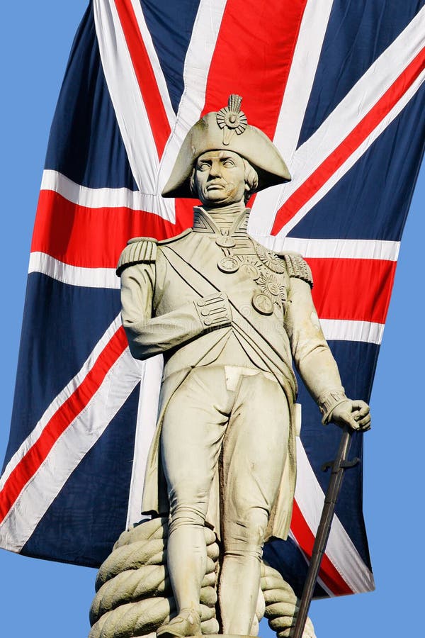 Statua Del Nelson Sopra Union Jack Fotografia Editoriale - Immagine di ...