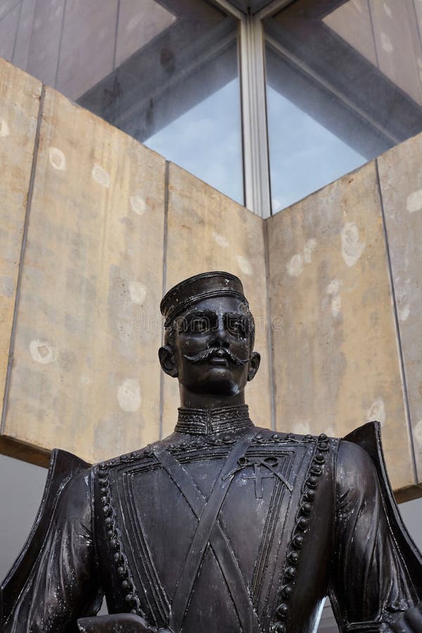 Statua Dell'ufficiale Dell'esercito Greco Pavlos Melas Fotografia Stock ...