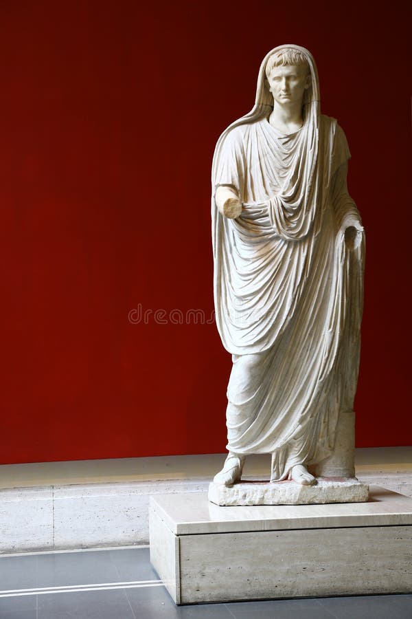 Statua di Augusto a Roma fotografia stock editoriale. Immagine di arte ...
