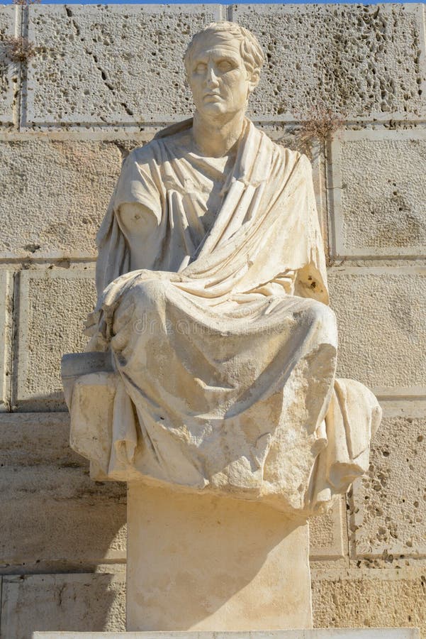 Statue at the Acropolis on Athens, Greece Stock Photo - Image of ...