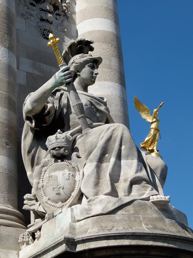 Statue of Alexander 3 Bridge Editorial Photography - Image of ...