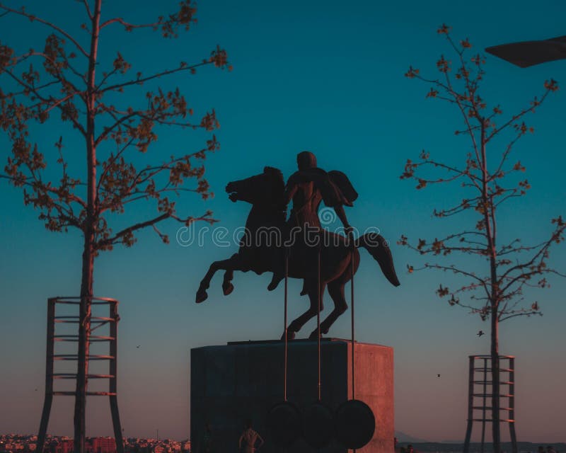 Statue of Alexander the Great As Seen from Behind. Editorial ...